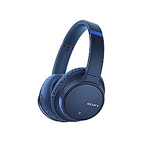 Sony Noise Cancelling Headphones WHCH700N: Wireless Bluetooth Over the Ear Headset with Mic for phone-call and Alexa voice control - Blue