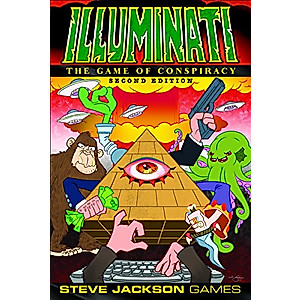 Illuminati Second Edition Game The Game of Conspiracy Family Card Dice Game For Adults and Family Ages 13+ for 2 - 6 Players Average Play Time 60 -120 Minutes From Steve Jackson Games