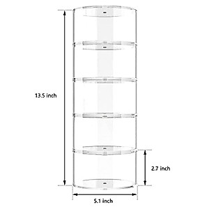 Acrylic Belt Organizer for Closet - 5 Compartments Transparent Storage Holder | Display Case for Makeup, Jewelry, Watches, Bow Tie, & Bracelets | Multipurpose Clear Containers & Versatile Design