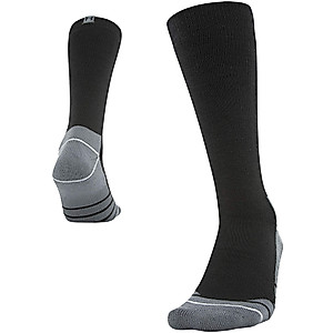 Under Armour Adult Hitch Rugged Boot Socks, 1-Pair , Black/Pitch Gray , Large
