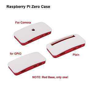 MakerFocus Raspberry Pi Zero W Official Case New, RPI Zero ABS Box Cover Shell Enclosure Cases Compatible for Raspberry Pi Zero V 1.3 Pi 0 with 2pcs 15cm Camera FFC Flex Cable