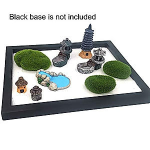 Trasfit Set of 23 Zen Garden Accessories, Mini Meditation Zen Tray Items Kit, Fairy Garden Accessories for Micro Landscape Decoration Plant Pots Bonsai Craft Decor