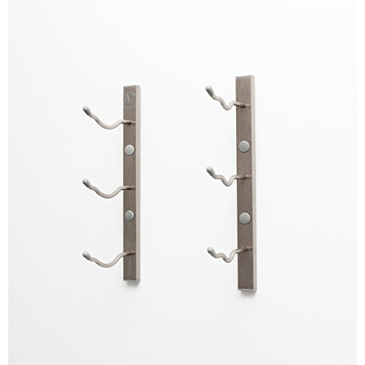 VintageView W Series (1 Ft) - 3 Bottle Metal Wall Mounted Wine Rack (Brushed Nickel) Stylish Modern Wine Storage with Label Forward Design