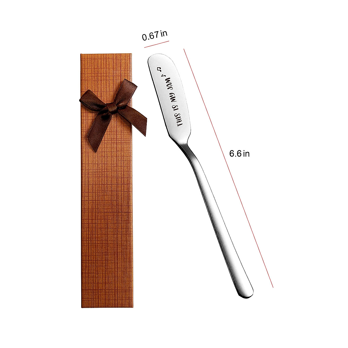 LRUIOMVE This is My Jam Stainless Steel Engraved Butter and Jam Knife, Butter Spreader for Toast and Bread, Breakfast Spreads, Cheese and Jam Gift for Jam Lovers