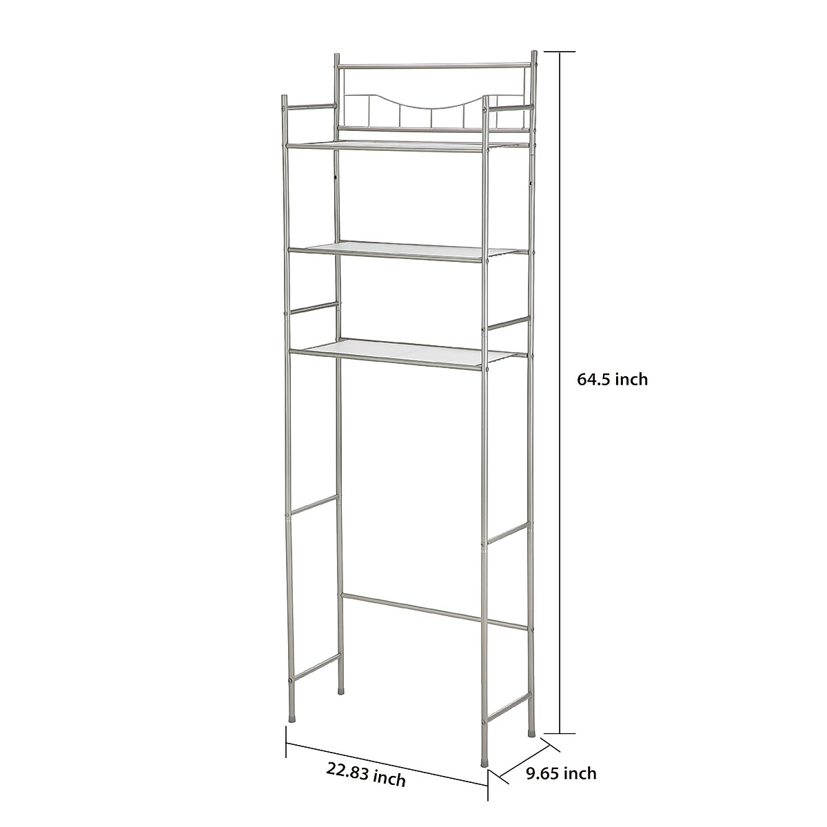 YQDSTE Steel 3-Layer Storage Shelf Unit (Satin Nickel), YST-011
