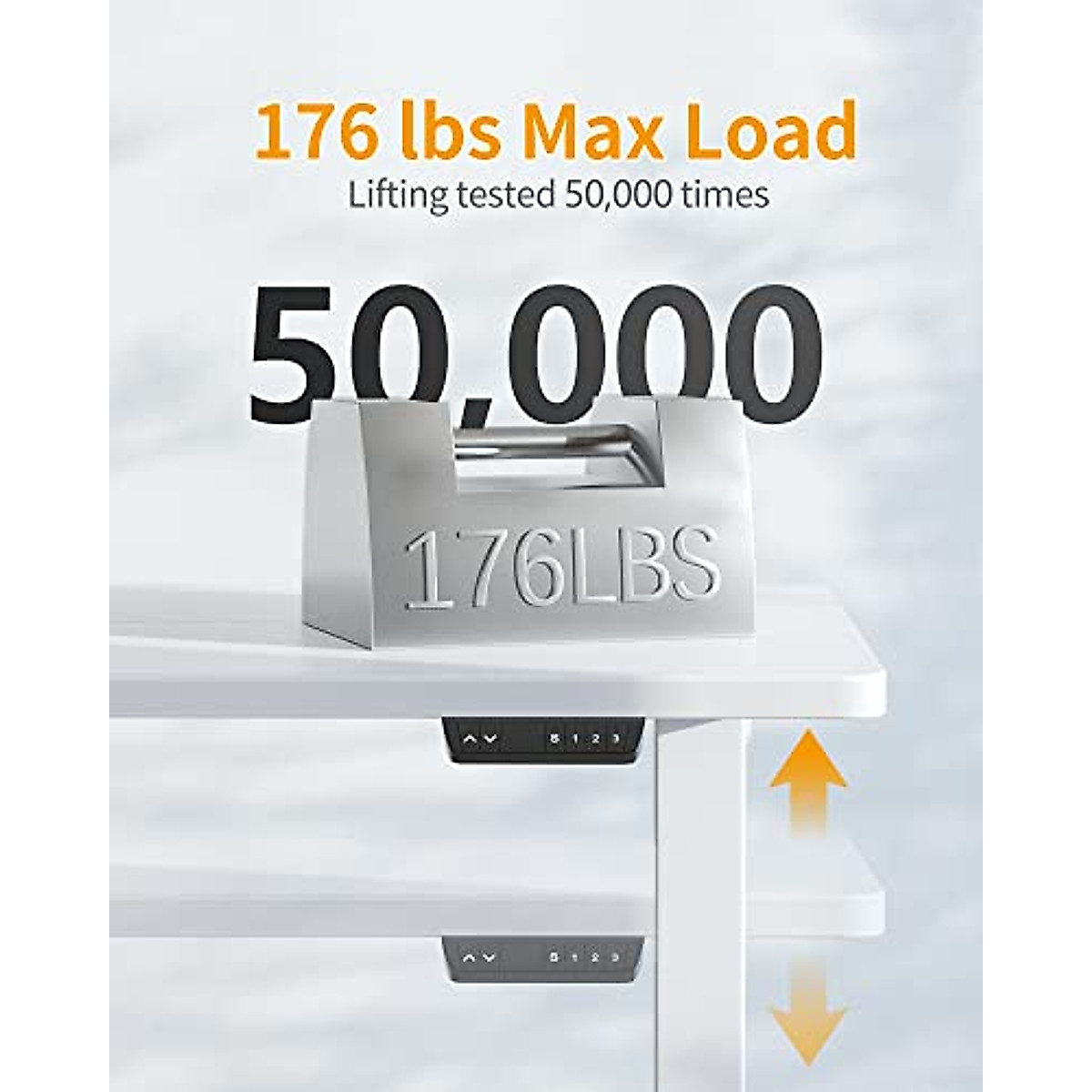 CubiCubi Electric Standing Desk, 55 x 24 Inches Height Adjustable Sit Stand Desk, Ergonomic Home Office Computer Workstation, White