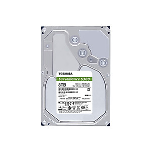 Toshiba S300 8TB Surveillance 3.5” Internal Hard Drive – CMR SATA 6 Gb/s 7200 RPM 256MB Cache - HDWT380UZSVAR