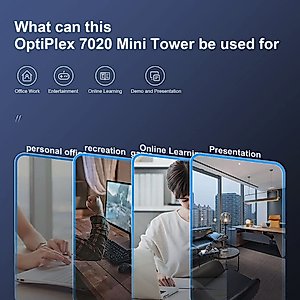 Dell OptiPlex 7020 Tower Computers PC Refurbished Desktop,Intel i7 4790 32GB Ram 1TB SSD,2TB HDD,AC8260 Built-in WiFi,Dual Monitor Support,Altec Wireless Keyboard Mouse,Only by Redstone Computer(Renewed),Windows 10 Pro