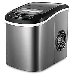 SOUKOO Ice Makers Countertop 26lbs/24h Portable Ice Maker (Stainless Steel)………