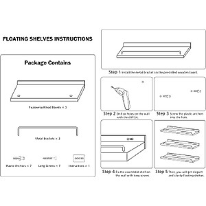 RYOFOBETTO Small Floating Shelf, 6 X 6 Inches Farmhouse Wall Shelves for Living Room, Bedroom, Picture Frames, Plants, Kitchen, Set of 3 (Black)