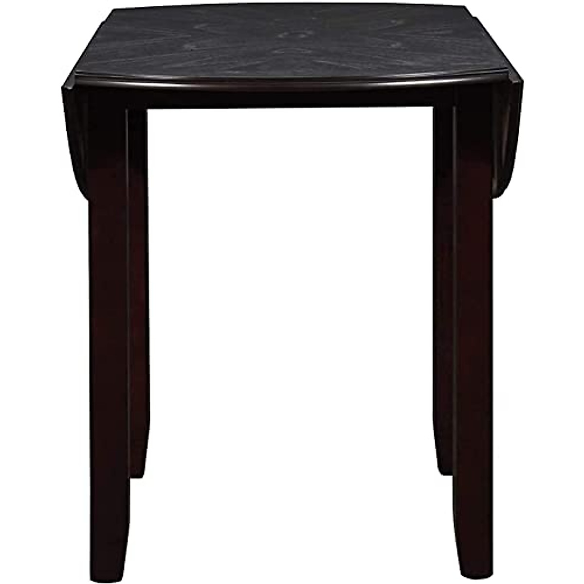 New Classic Furniture Gia Drop Leaf Dining Table with Two Chairs, 42", Ebony,EC-SOVKYDYFFO