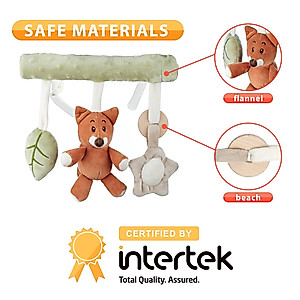 Crib Toys Accessories – Baby Crib Toys Hanging for Girls and Boys, Stroller and Car Seat Toys, Plush Rattle Toys with Sound, for Babies 3-12 Months