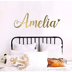 Girls Name wall Decal/Custom name sticker/Personalized Wall Decal/Nursery Baby Name Decal/kids name sticker