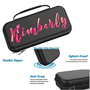 Case Made For Nintendo Switch Custom Dripping Graffiti Name Switch OLED Console Protective Travel Personalized Carry Case for Gamers N7