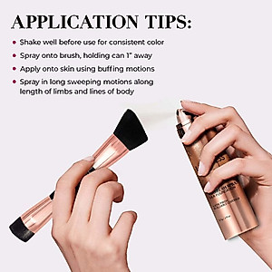 LUMINESS Silk Airbrush Spray Foundation - Full Coverage Foundation - Formula Hydrates & Moisturizes with Hyaluronic Acid, Aloe Vera & Hydrolyzed Silk (Shade - Light Medium)