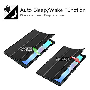 Fintie Slim Case for Samsung Galaxy Tab A 10.5 2018 Model SM-T590/T595/T597, Ultra Thin Lightweight Stand Cover with Auto Sleep/Wake, Black