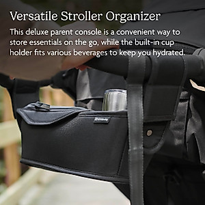 UPPAbaby Parent Console for Ridge Stroller/Secure Zippered Pocket + Beverage Compartments/Touch Screen Phone Pocket