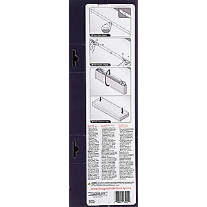 HIGH & MIGHTY 515602 Modern 18" Floating Shelf Holds up to 15lbs, Easy Tool-Free Dry Wall Installation, Flat, Retail Packaging, Black