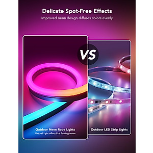 Govee Outdoor Neon Rope Lights, 32.8ft RGBIC IP67 Waterproof Patio Decorations with 64 Scene Modes, Music Sync, Flexible LED Outdoor Lights, Holiday Lights Work with Alexa, Google Assistant