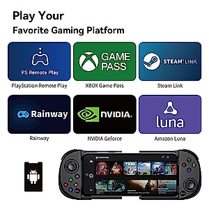 ShanWan Mobile Game Controller for Android, Bluetooth Wireless Gamepad Designed for Xbox Game Pass Ultimate, Steam Link, GeForce NOW (For Android, Black-2)