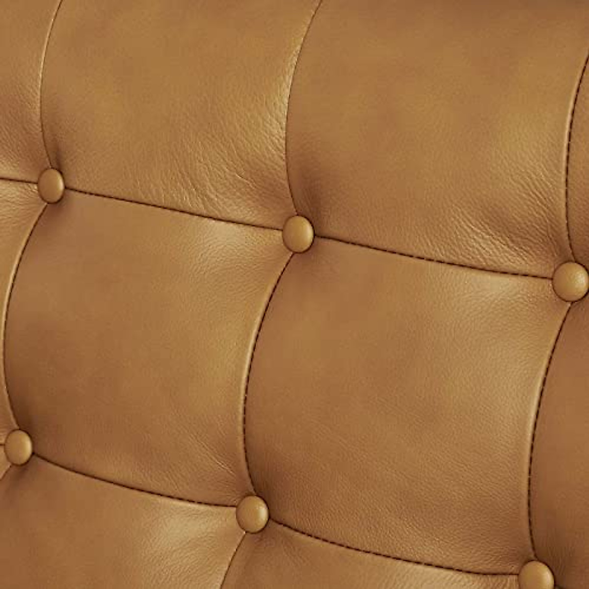 Modway Exalt Tufted Vegan Leather Sofa, Tan