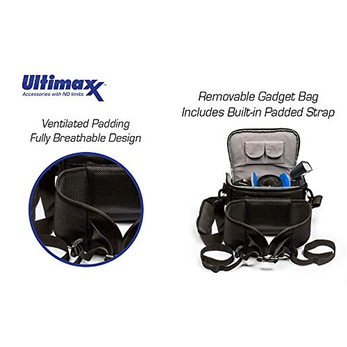 Ultimaxx Extra Large Camera DSLR/SLR Backpack for Nikon, Canon, Sony, Panasonic, Pentax, Olympus, and Fuji Cameras—an Outdoor Hiking/Travelling Backpack with 15.6 Laptop Compartment