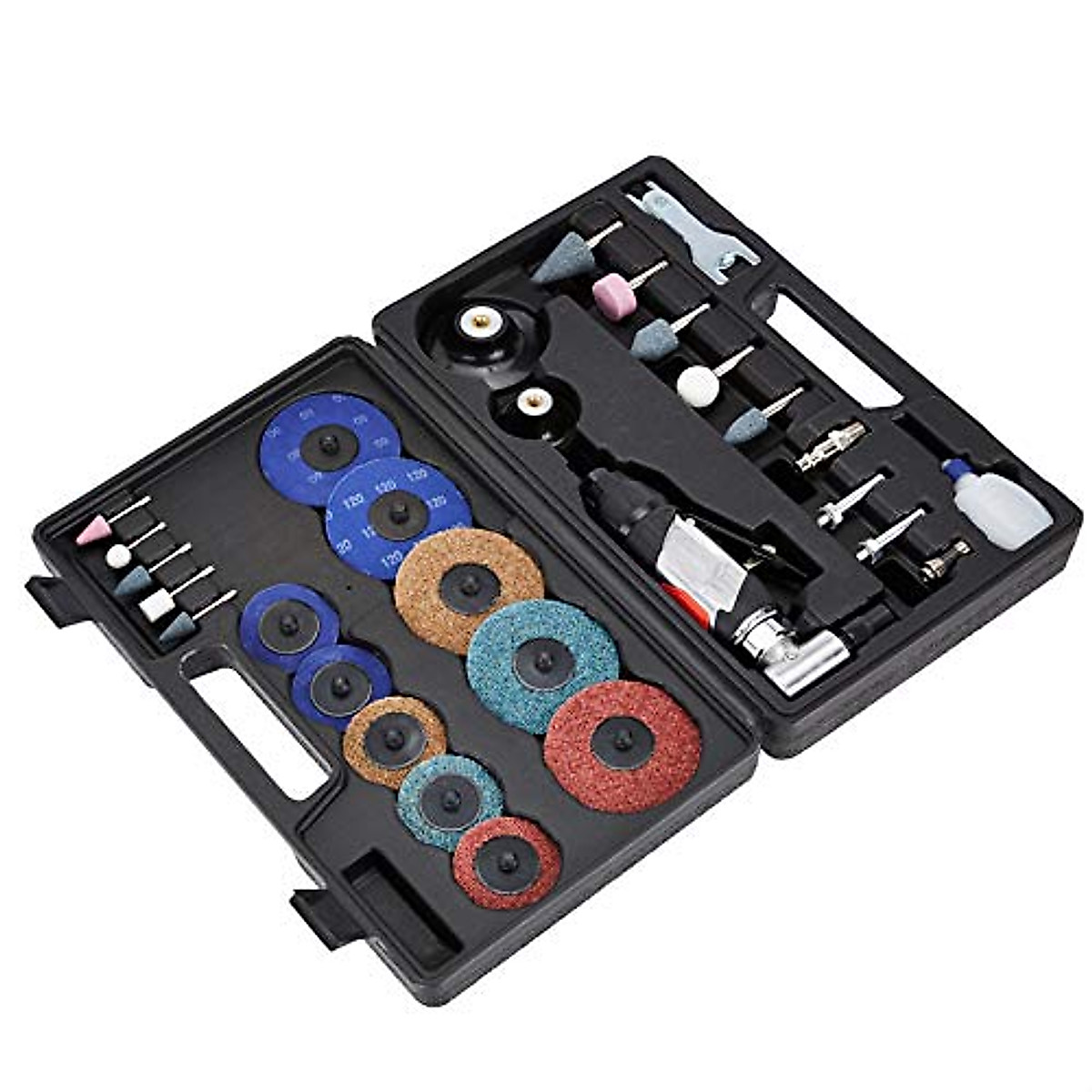 Amazon Basics Pneumatic Air Angle Die Grinder Kit - 28-Piece