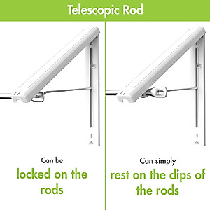 Arrow The Original QuikCLOSET Model AH3X12/M White - Folding Collapsible Wall Mounted Clothes Storage/Drying Rack