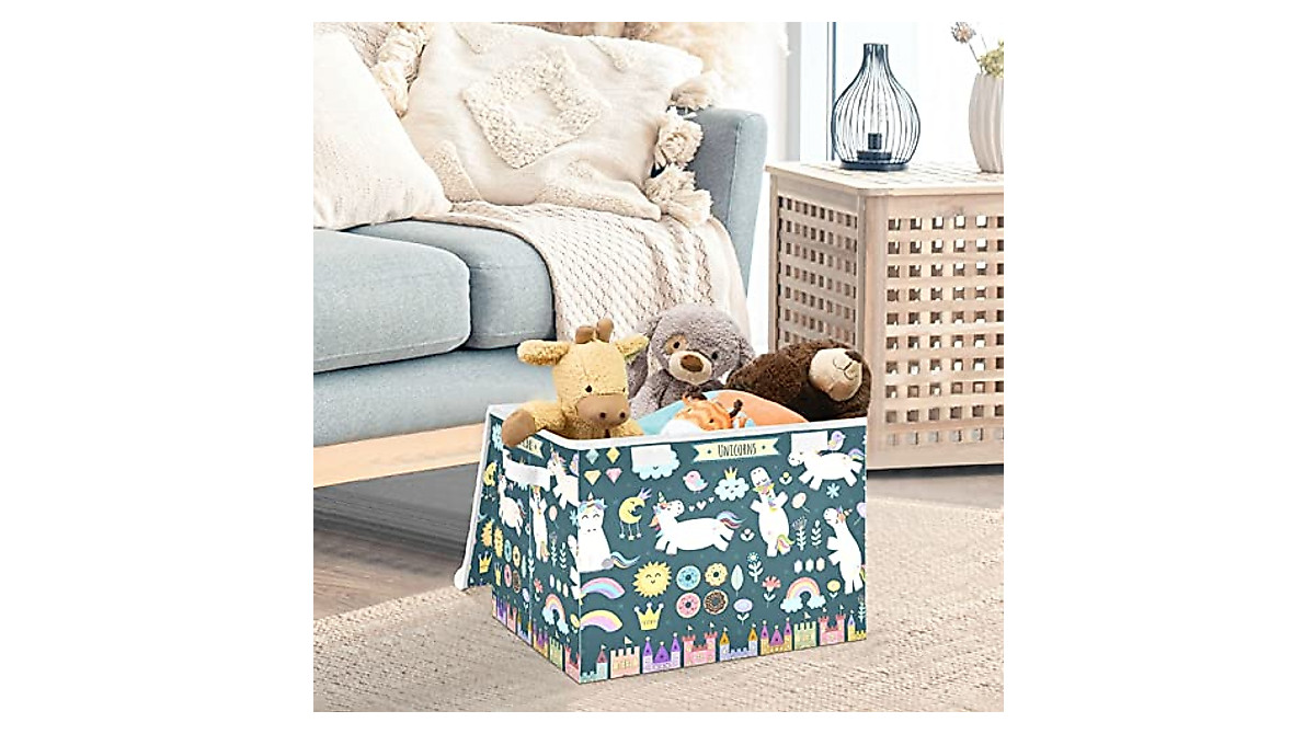 RunningBear Large Storage Bins with Lid - Foldable & Durable