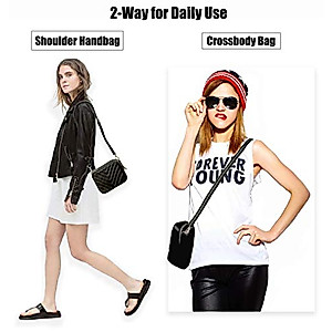 CARM AXKO Luxury Crossbody Shoulder Bag Quilted with Zipper for Women(Vera Black Knight)