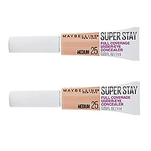 Pack of 2 Maybelline New York Super Stay Full Coverage Under-Eye Concealer, Medium # 25