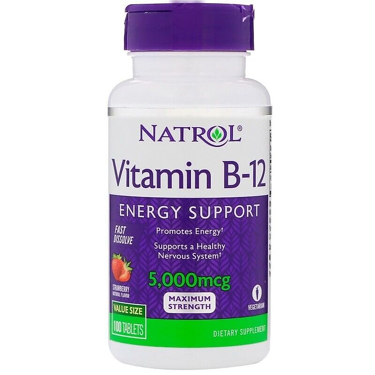 Natrol Fast Dissolving Vitamin B12 - 5000 mcg - 100 tabs