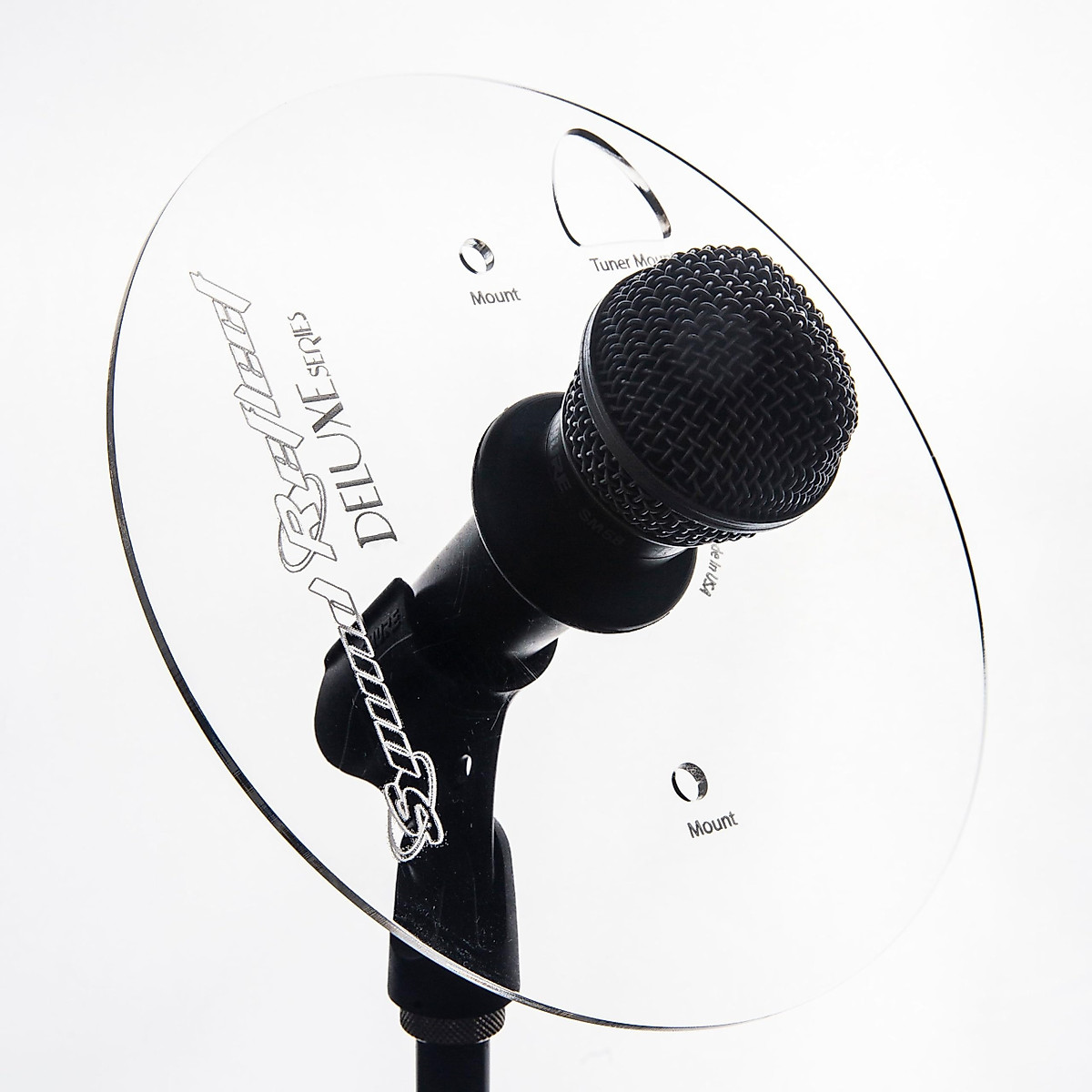 Sound Reflect - Deluxe Series Sound Shield for XLR Mics - Plexiglass - Sound Deflector for Trumpet, Trombone and Saxophone - For Home Practice, Live Performance, Studio (9" Diameter)