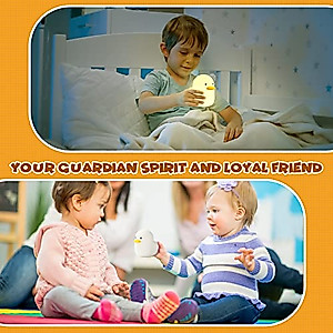 booborny Kids Night Lights for Bedroom Cute Lamp LED Duck Kawaii Lamp Silicone Nursery Night Light for Baby and Toddler Animal Night Lights for Girls and Boys