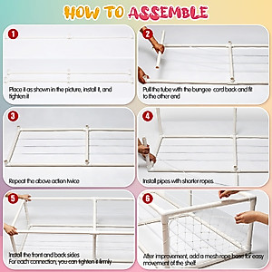 Meooeck Stuffed Animal Zoo Storage 60.6" Large Stuffed Animal Holder PVC Plush Animal Cage Organizer Shelf with Net Standing Storage Organizer Display for Kids Birthday Gift Nursery Play Room