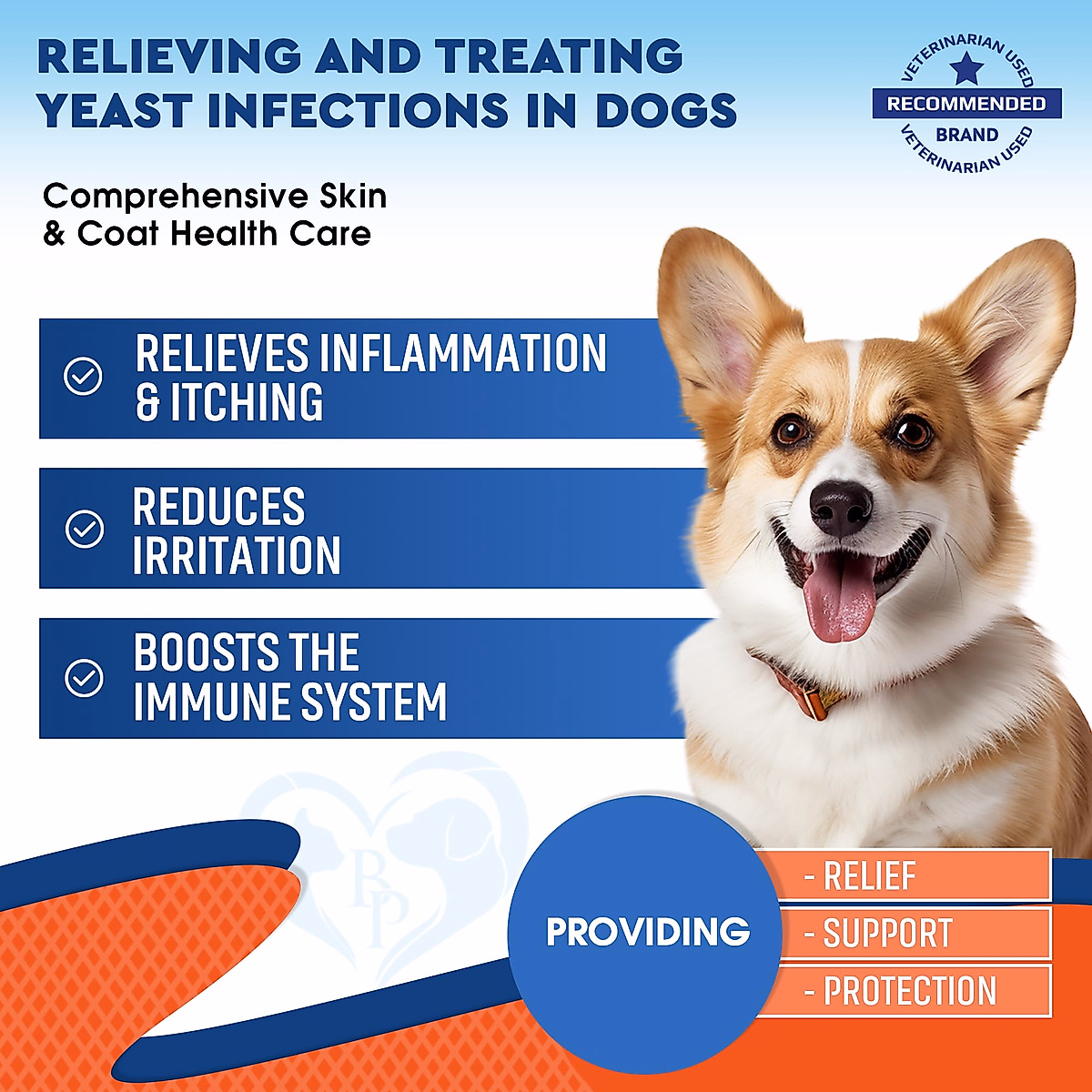 Natural Dog Yeast Infection Anti Itch Treatment - Itchy Ears, Skin & Allergy Symptoms Relief - Reduces Inflammation & Relieves Irritation - Herbal Medicine Supplement Drops - Made in USA