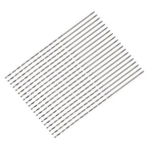 uxcell 20 Pcs 1mm Mini Micro Twist Drill Bits, High-Speed Steel Straight Shank Extra Long Drill Bit 80mm for Aluminum Alloy