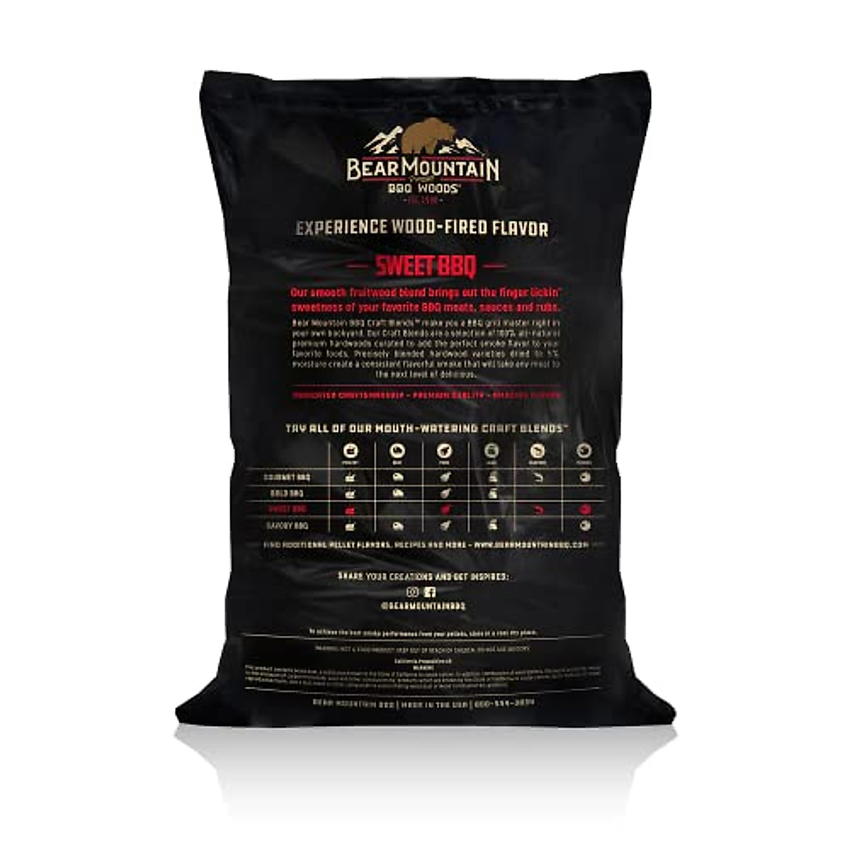 BEAR MOUNTAIN Premium BBQ WOODS Craft Blend Sweet BBQ, 20 Pound Bag