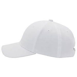 AZTRONA Baseball Cap Men Women - Adjustable Plain Sports Fashion Quality Hat, WHT