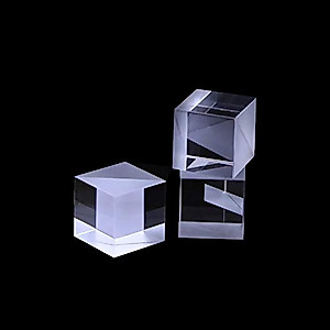Optical Glass Cube Dichroic Beam Splitter Prism Ratio 50:50 Spectrome Sicence 20X20X20MM