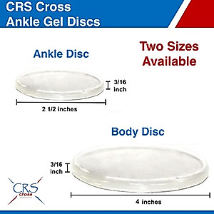CRS Cross Ankle Gel Discs - 2 1/2 inch Ankle Gel Pads. Cushion and Protection for Ice Skating, Hockey, Roller skating, Inline, Hiking, Riding, and Ski Boots.