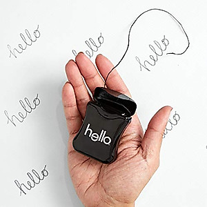 Hello Activated Charcoal Infused Floss Vegan Wax, Fresh Mint, Natural Peppermint Flavor, 3 Count