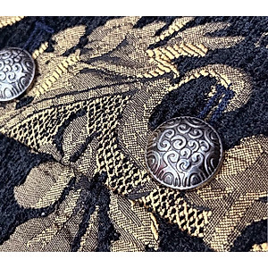 Mens Steampunk Vest Gothic Corset Waistcoat Victorian Masquerade Outfit Dress Jacquard Goth Suit Costume(Black,Large)