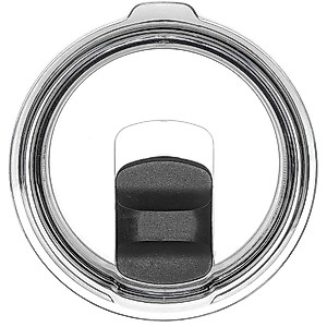 20 oz Magnetic Tumbler Lid for Compatible with YETI Rambler, Ozark Trail, Old Style Rtic and More, Magnetic Slider Switch Spill Proof Tumbler Cover (10/20oz Black 1Pcs)