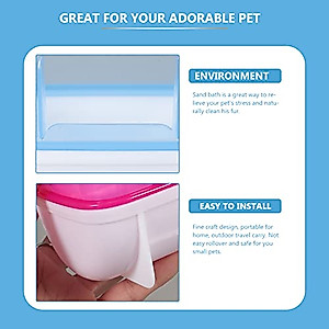 POPETPOP Hamster Sand Bath - Dust Bath Hamster Bathroom Bath Sand Room Sauna Toilet Sandbox 2 Pack, 12.5 x 9 x 9cm