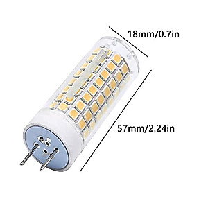 YDJoo GY8.6/G8 LED Bulb 10W Ceramic LED Light Bulbs Dimmable Corn Bulbs 80W Halogen Equivalent Warm White 3000K GY8.6/G8 Bi-pin Base AC120V for Under Cabinet Counter Ceiling Fan Light, 2 Pack