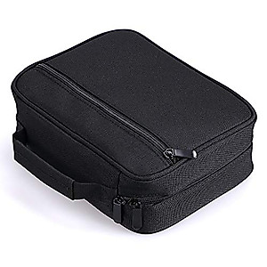 BTSKY Double-Ended Art Marker Carrying Case Organizer for Lipsticks-40 Slots Canvas Zippered Markers Storage(Black)