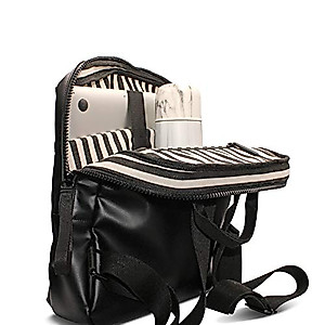 KALMATEH Travel Matera Tote Backpack | Modern Tote Bag for Men, Women and Kids | Backpack with Pockets (Black)