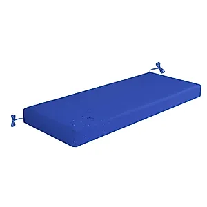 Millsilo Outdoor/Indoor Bench Cushion 36"x14"x4", Waterproof Patio Bench Cushion Furniture, Non-Slip Bay Window Seat Cushion, Durable Bench Pad, Swing Cushion, Garden Long Chair Cushion Blue