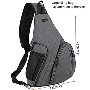 Oversize Sling bag for men and Women Big Sling Backpack Crossbody Shoulder Bag Waterproof XB-13 (NL)